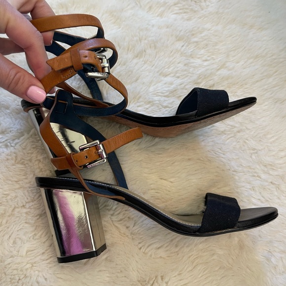 Coach | Shoes | Coach Block Heel Two Tone Heeled Sandals | Poshmark